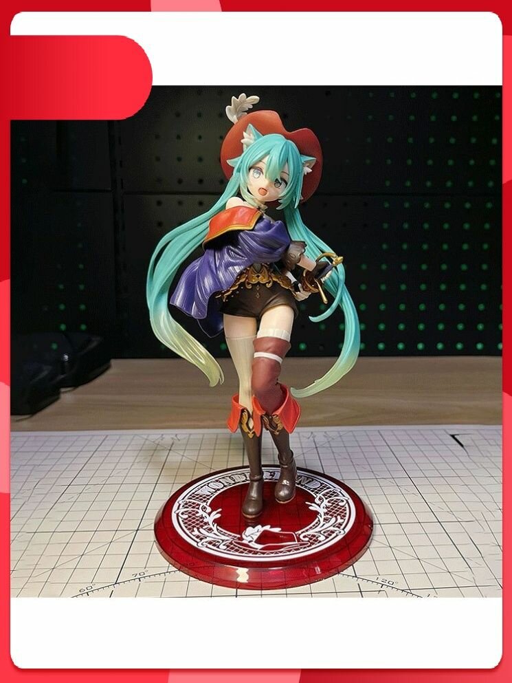 Hatsune Miku Модная игровая модель ручной работы "Кот в сапогах" Хацунэ Мику - подарочное украшение ручной работы.