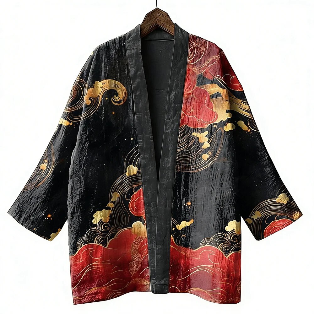 Кимоно кардиган хлопковый с принтом, XL, Haori Jacket7