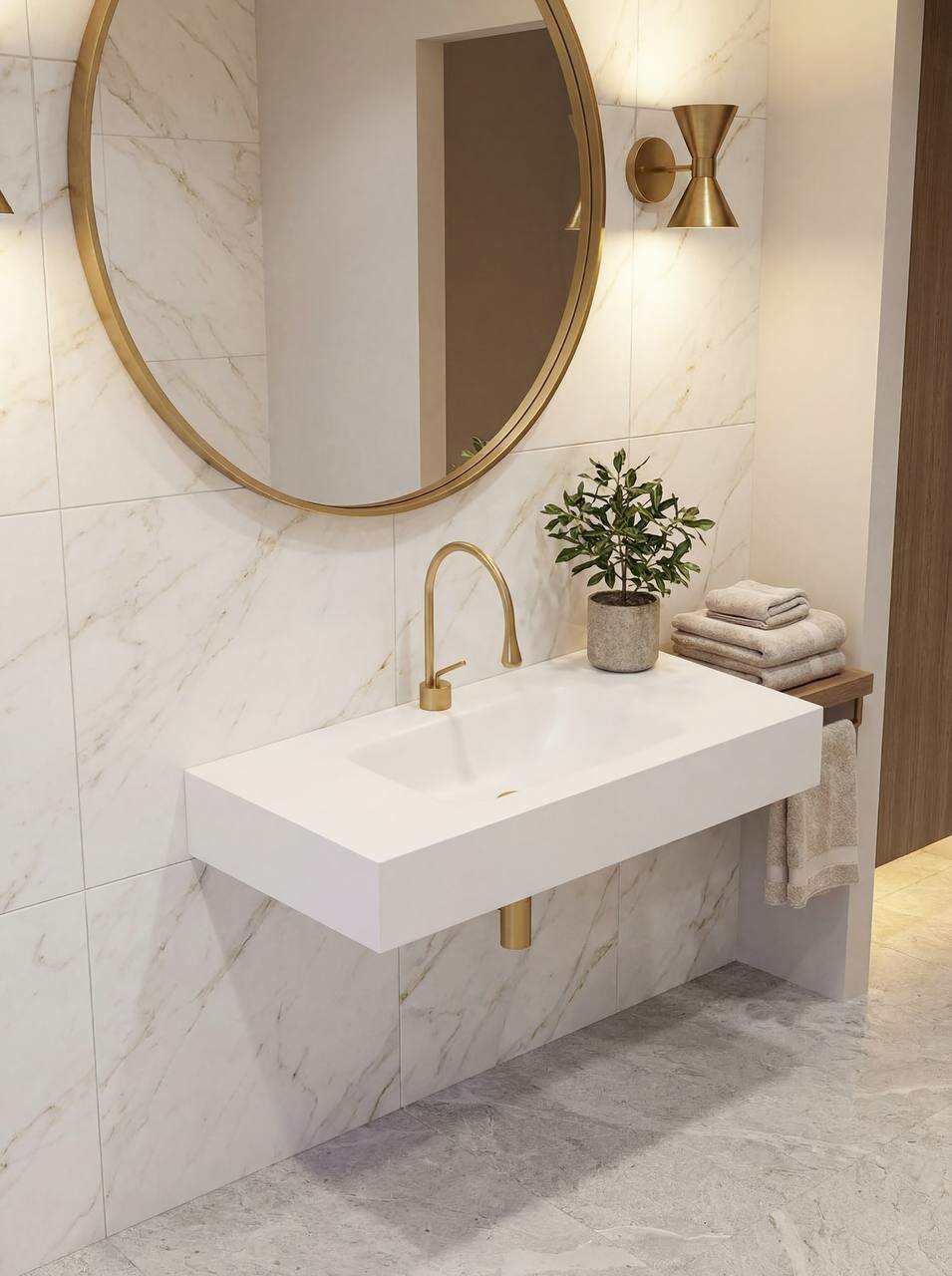 Раковина подвесная Sapbox SB-RW100M068 белая матовая, 100x15x50, керамогранит