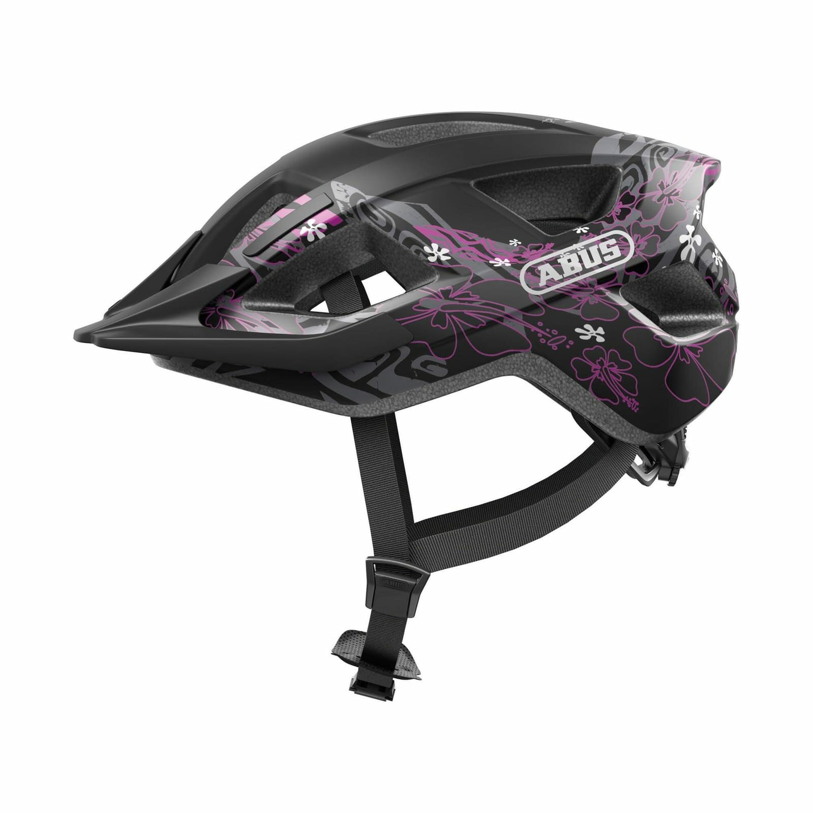 DECATHLON шлем защитный ABUS Aduro 3.0, черный, глубокий лиловый, 52-58 см