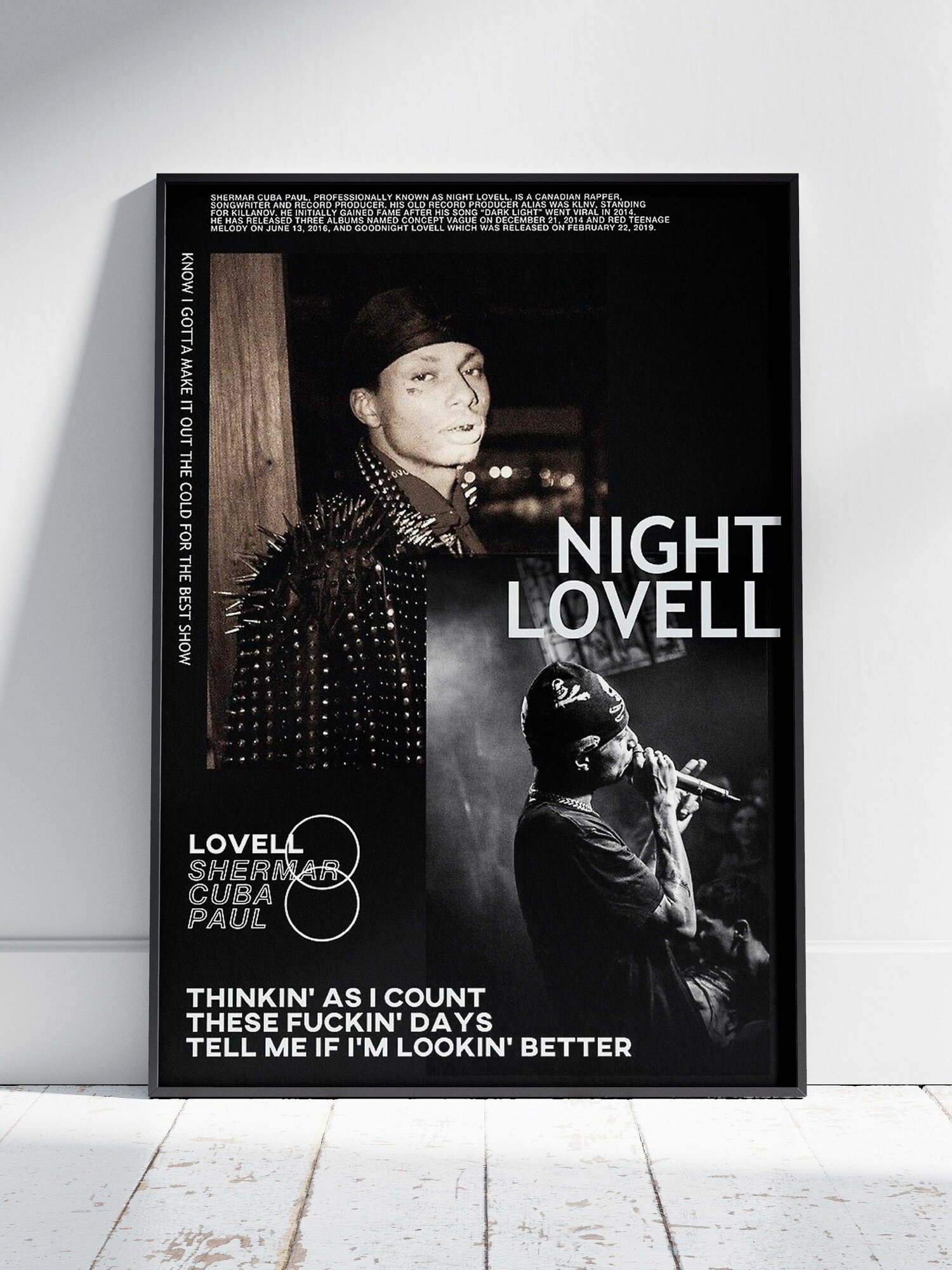 Плакат на стену для интерьера Найт Ловелл (Night Lovell 15) - Постер по музыке и артисту формата A4 (21x30 см)