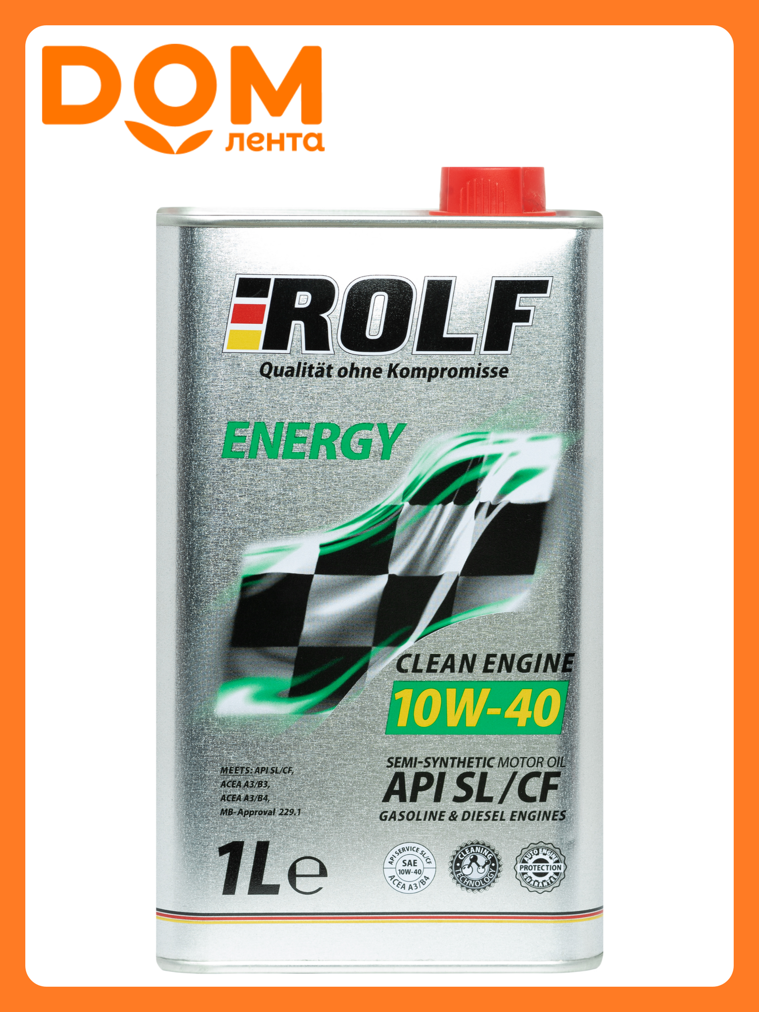 Моторное масло ROLF Energy SAE 10W-40, полусинтетическое, 1л