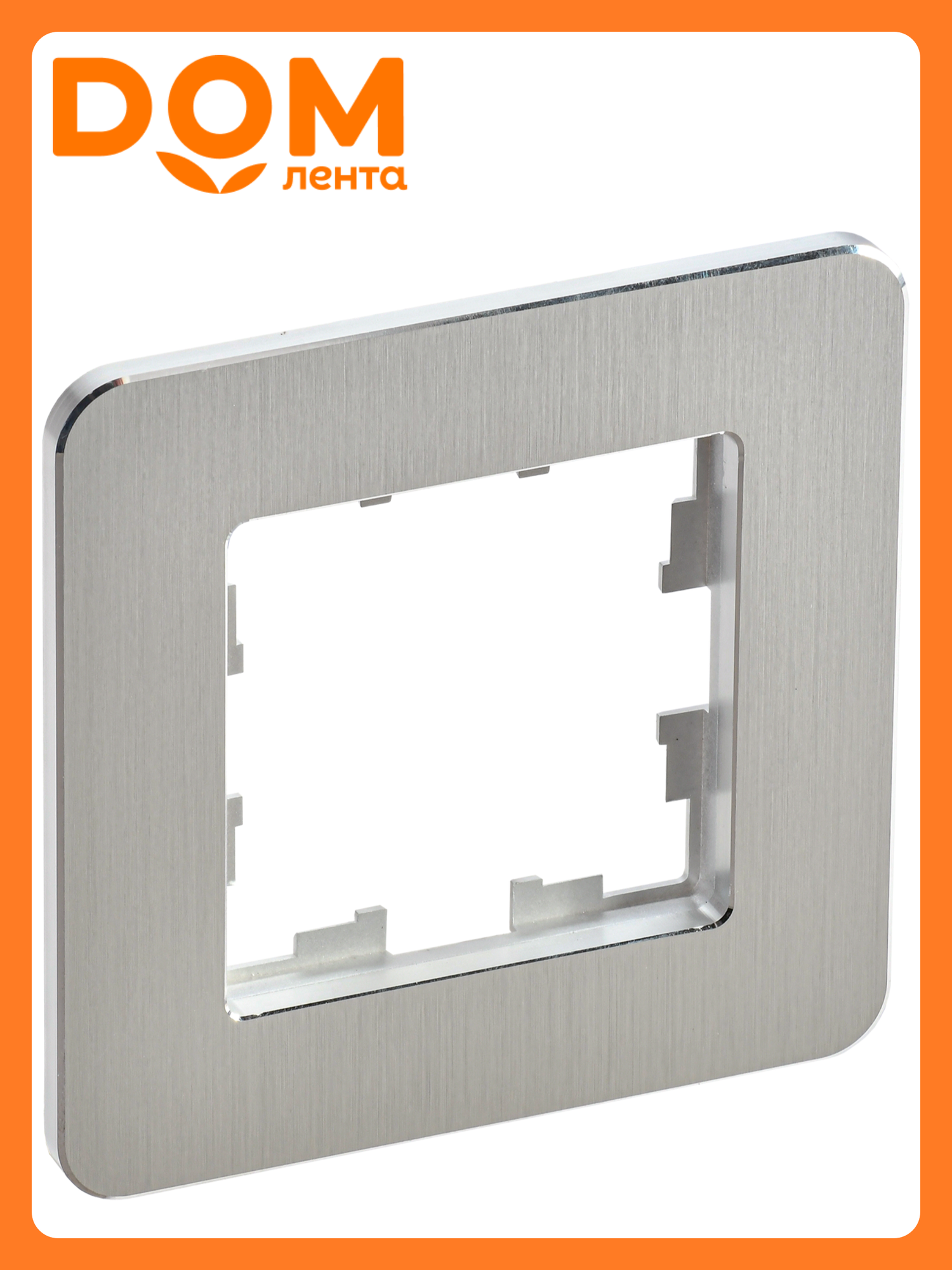 Рамка IEK BRITE РУ-1-1-Бр, металл, алюминий, IP20, 1-местная