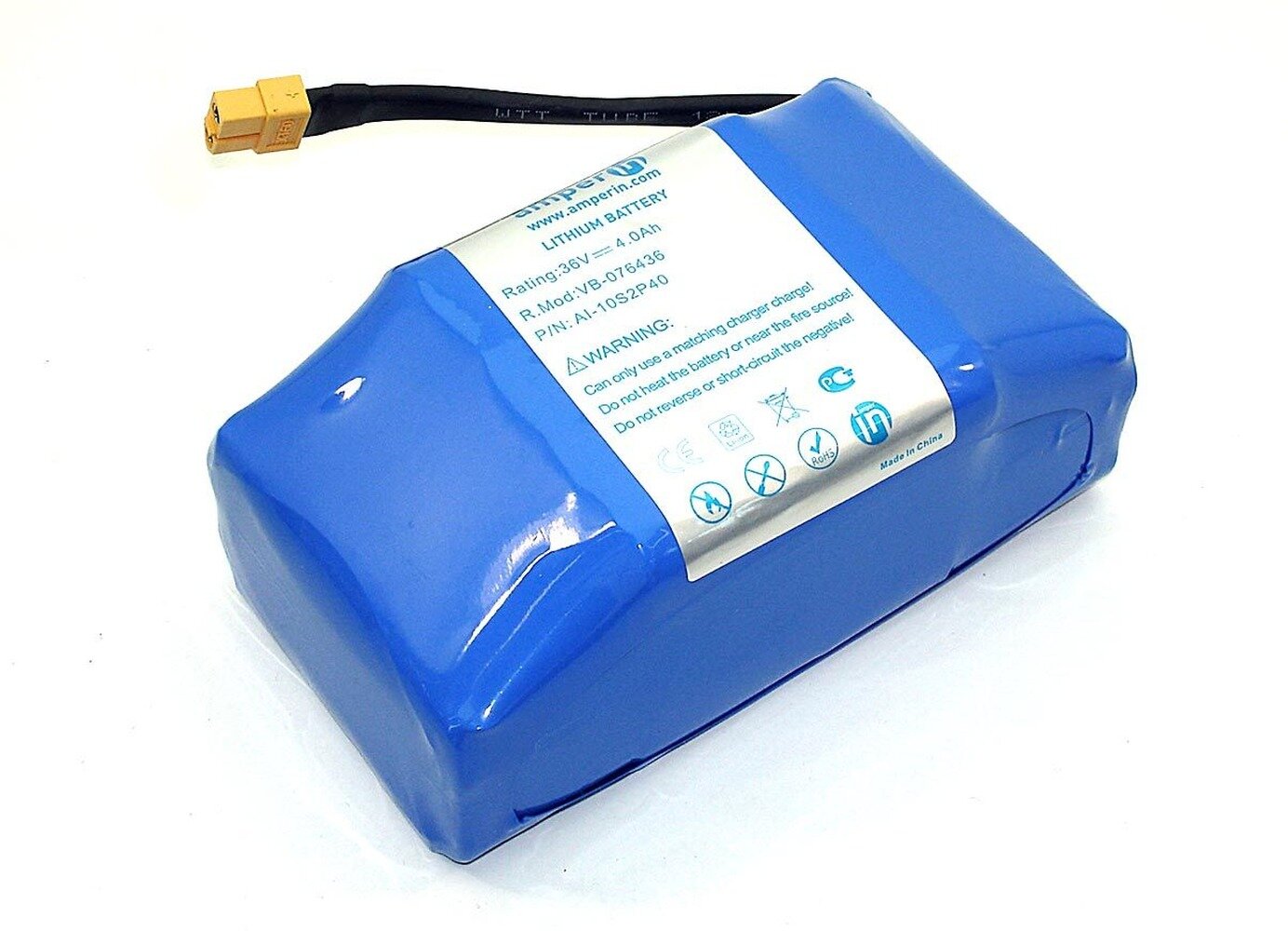 Аккумулятор 10S2P Amperin для гироскутера 36V 3.6Ah Li-ion