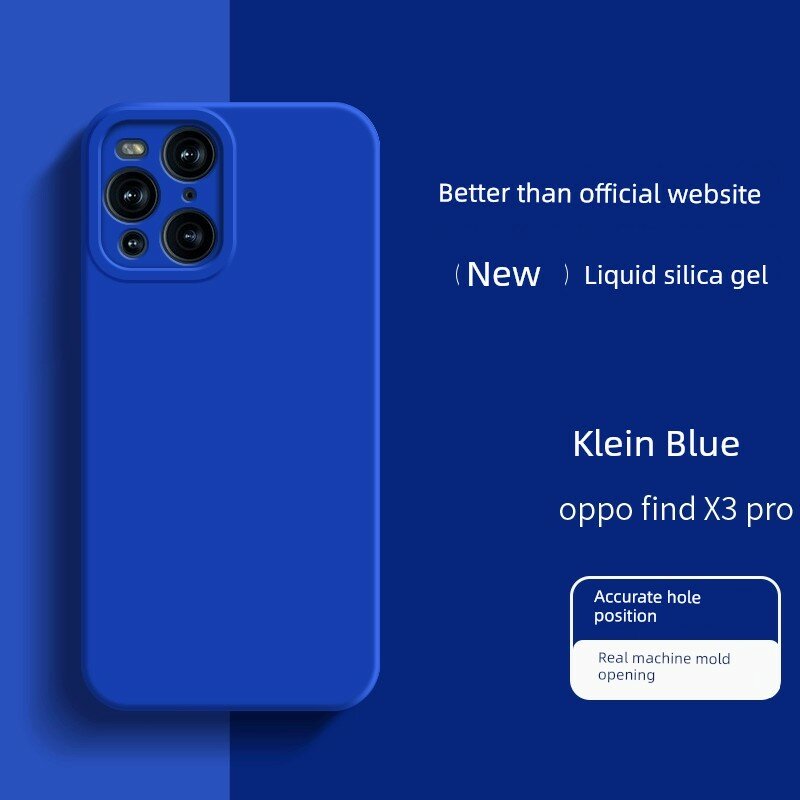 Чехол для OPPO Find X3 Pro из матового силикона с анти-ударной защитой в цвете Клайн Блю