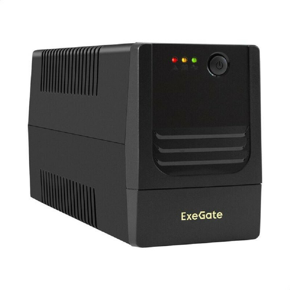 EXEGATE ИБП EX299492RUS ИБП Power NB-1000. LED. AVR.2SH 1000VA 650W, LED, AVR, 2 Schuko, батарея 12V 9Ah, Black