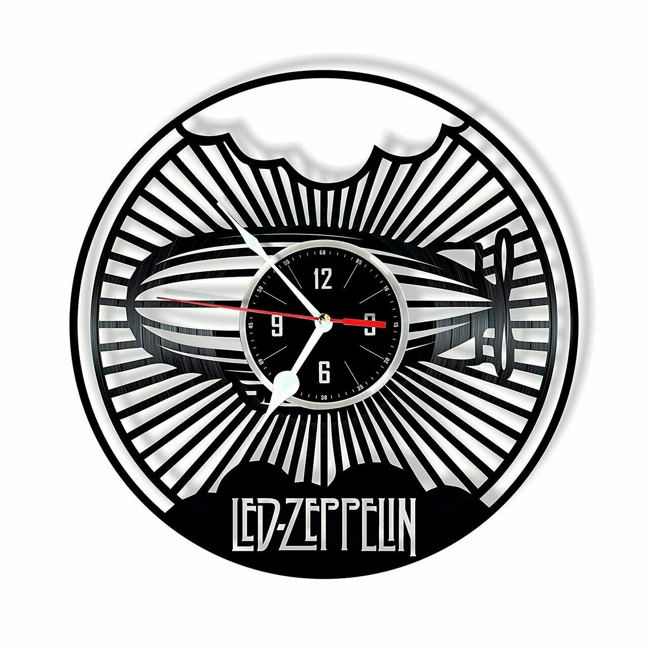 Часы из виниловой пластинки (c) VinylLab Led Zeppelin, диаметр 30 см