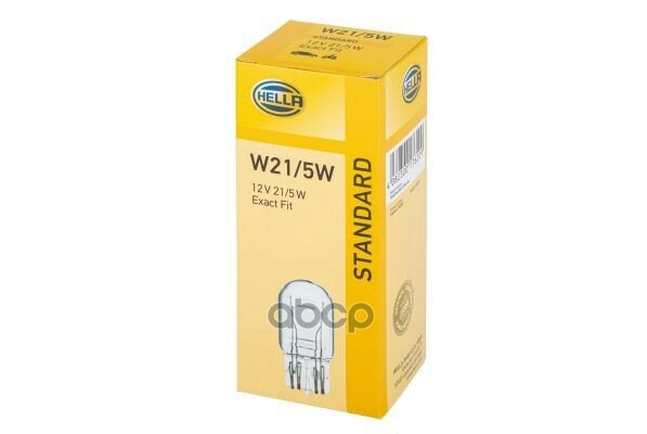 Лампа 12V W21/5W 21/5W W3x16q HELLA 1 шт. картон 8GD008893-002 HELLA арт. 8GD008893-002
