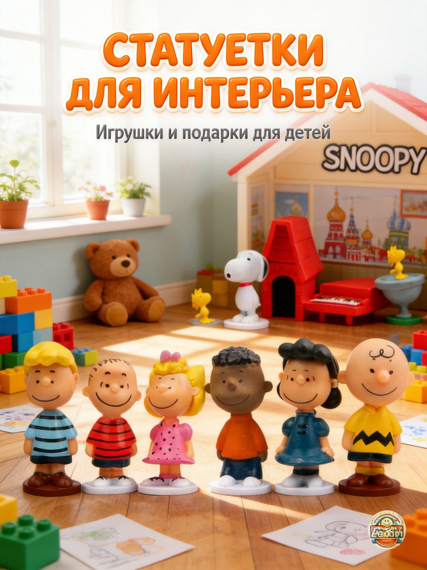 Фигурка для украшения интерьера, универсальный декор для полок, столов и каминных полок — компактный подарок с нейтральным дизайном и простым уходом