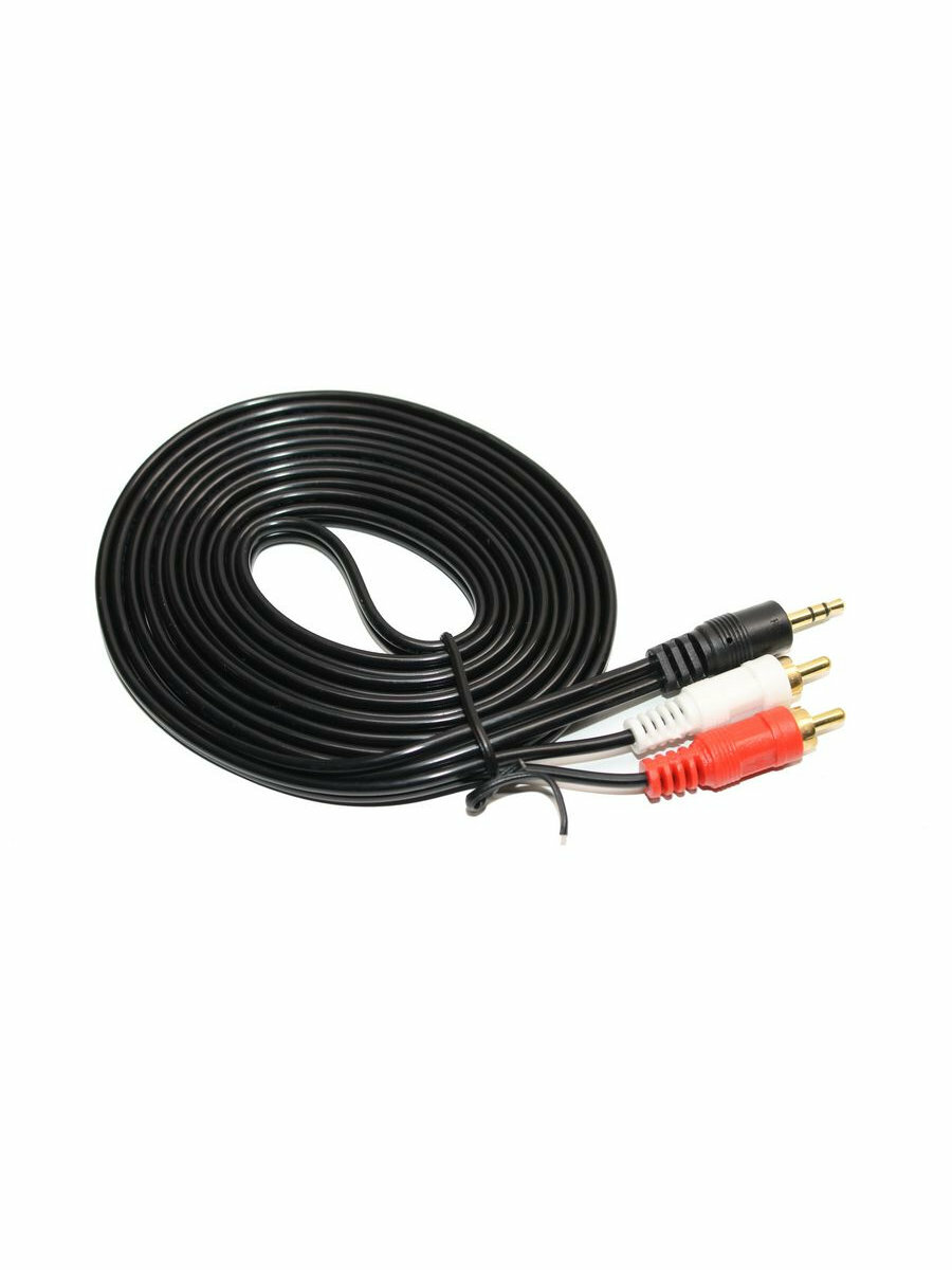 Шнур 2RCA-J3.5 1.5м gold