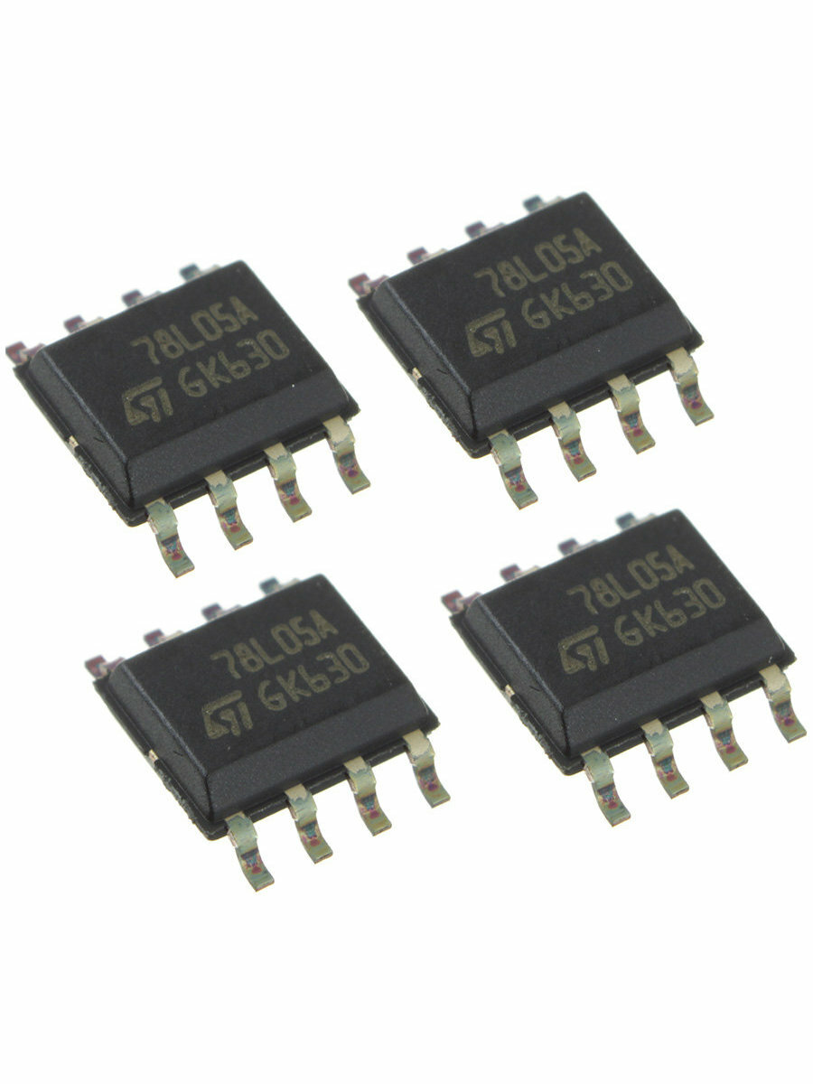 Микросхема L78L05ACD13TR SO8 STM (упаковка 8шт) 5В 0.1А