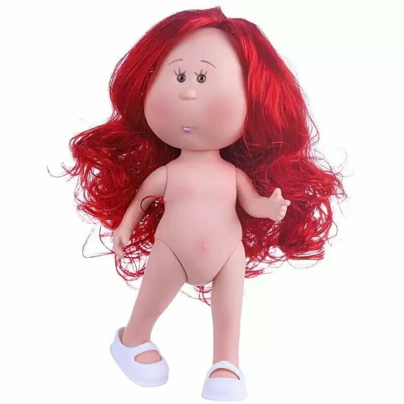 1 24-сантиметровая кукла-картошка mia doll naked baby set-Общая мускулатура, бежевые вьющиеся волосы, 3 7 баллов