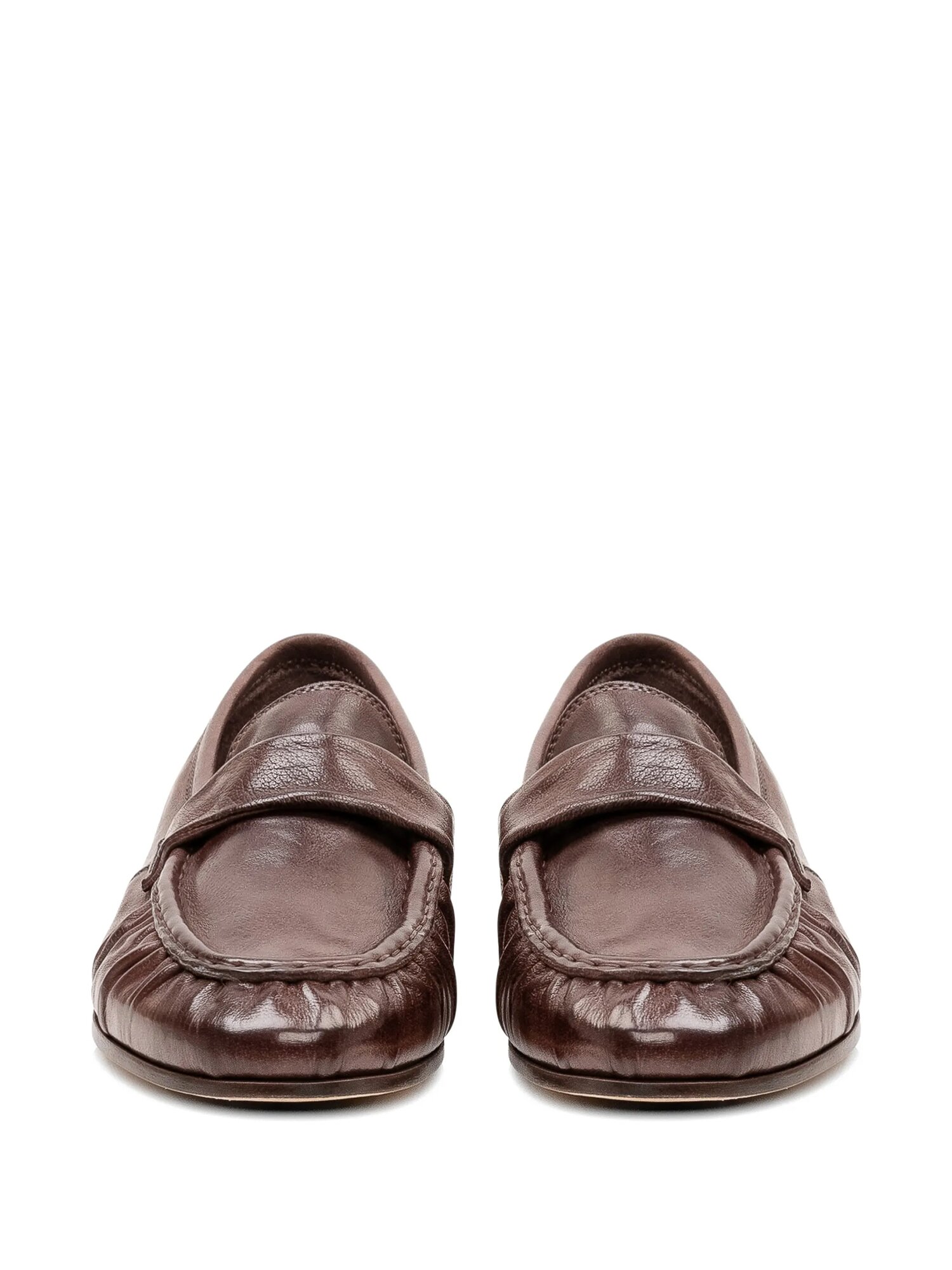 Лоферы STURLINI Ruched leather loafers, размер 42,5 — фото 1