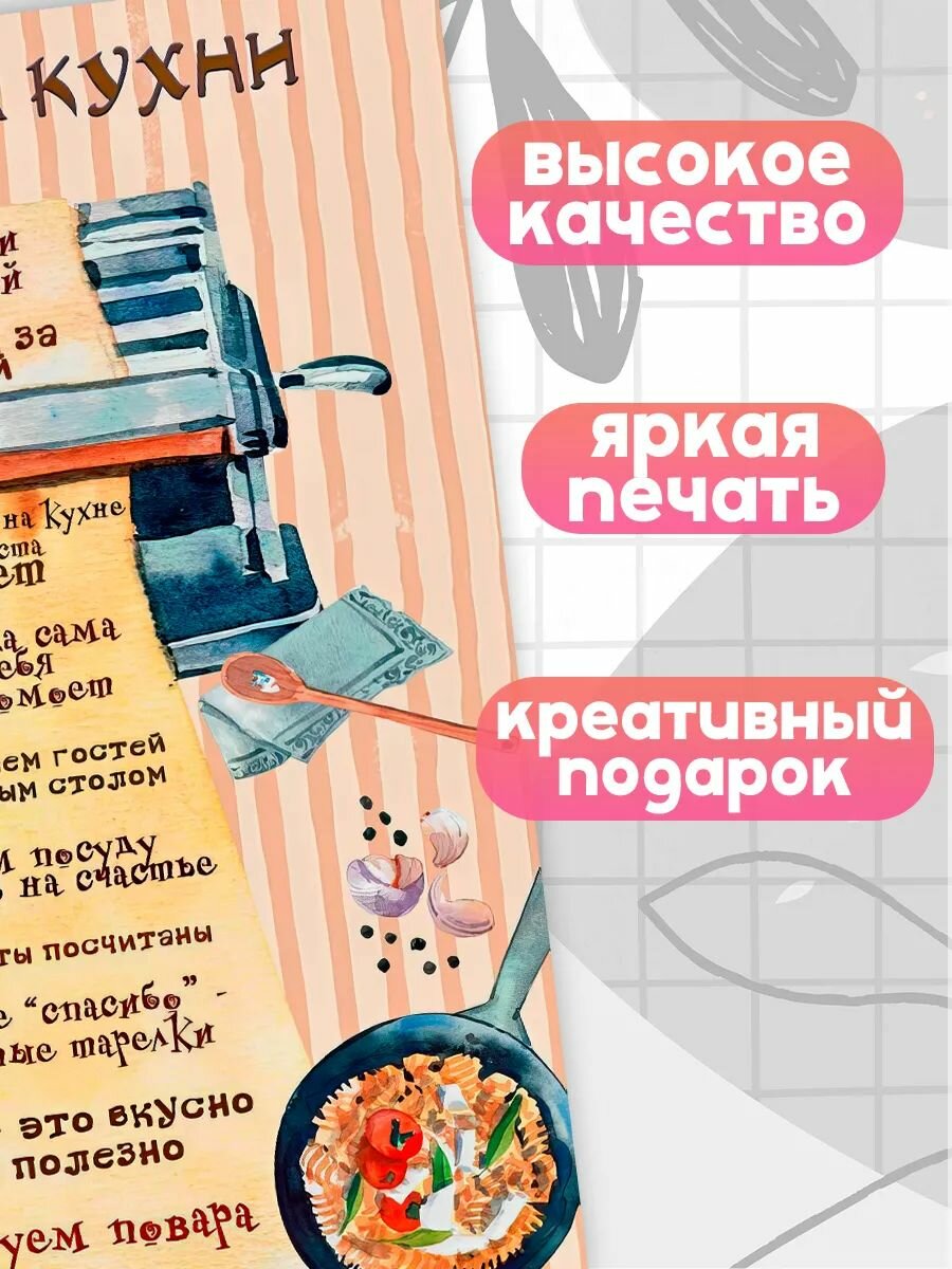 Постер на стену Правила дома , плакат 1шт, А2 размер. — фото 1