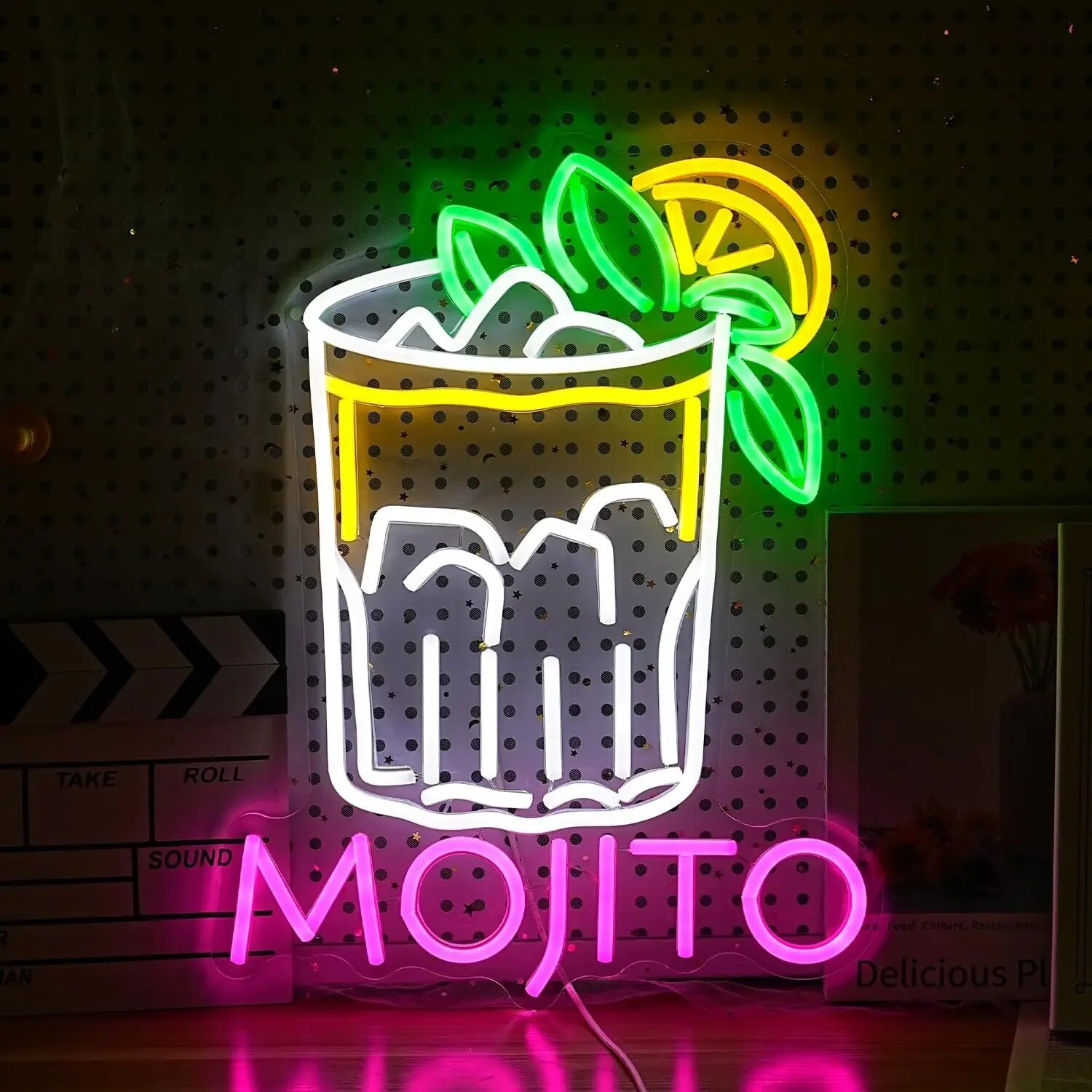 Неоновая вывеска "Мохито", цвет Mojito