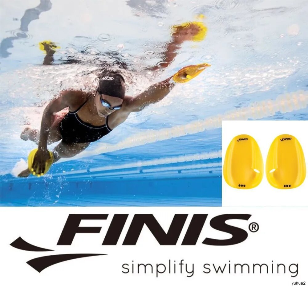 Лопатки для плавания Finis Agility Paddle Желтые для плавания Размер L