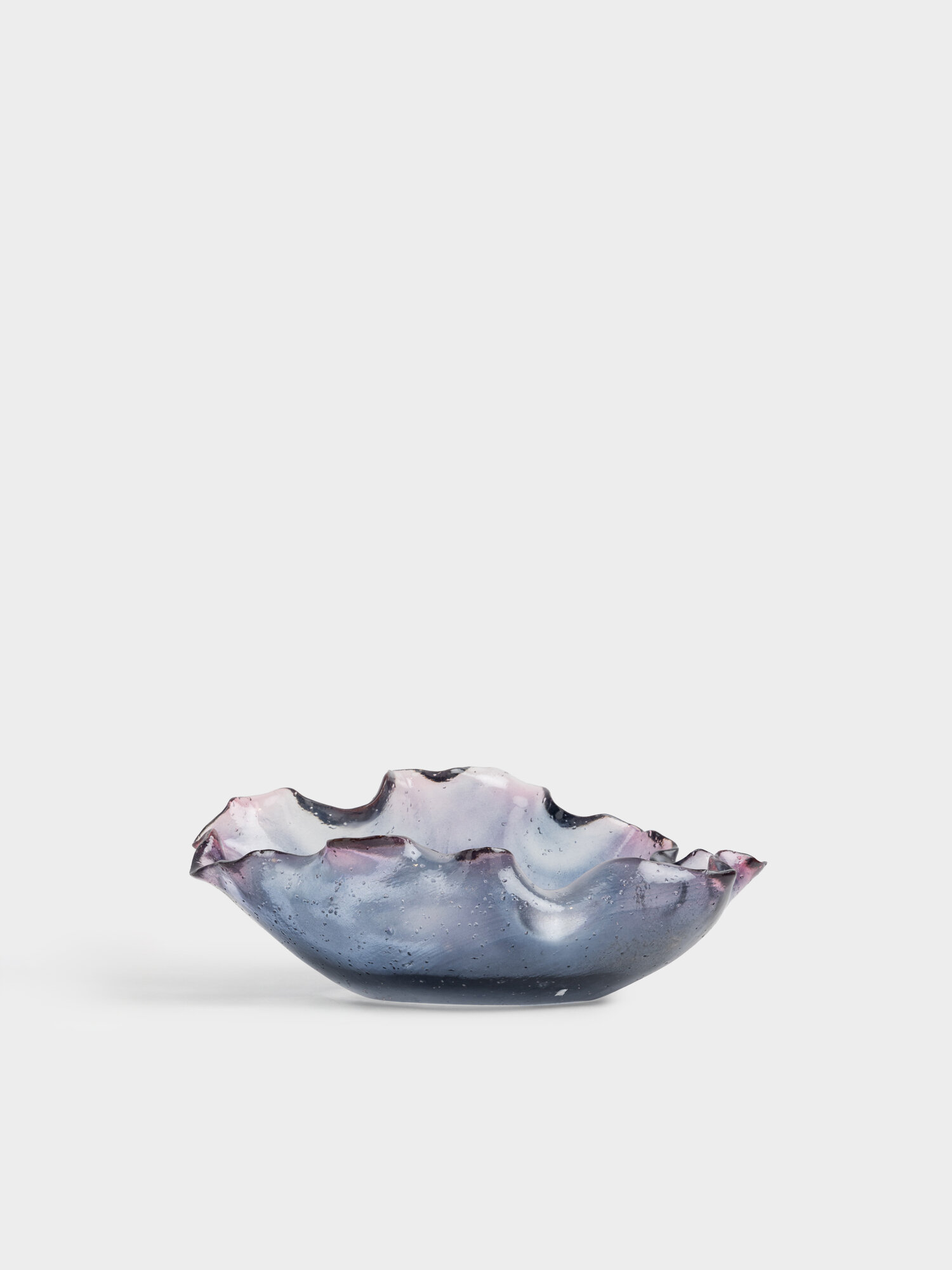 Блюдо декоративное, 33x23 см, полирезин, серое, Изгибы, Coral, Kuchenland