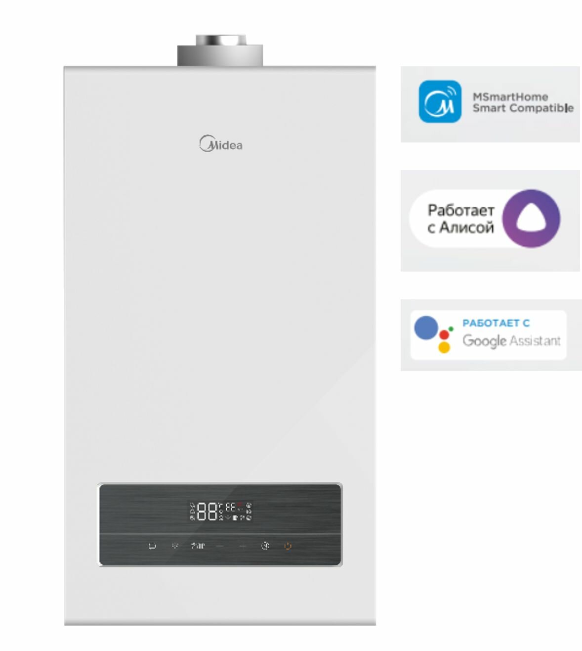 Газовый котел настенный двухконтурный Midea MGB-24-2F NEMAN (УТ-00004725) с закрытой камерой сгорания