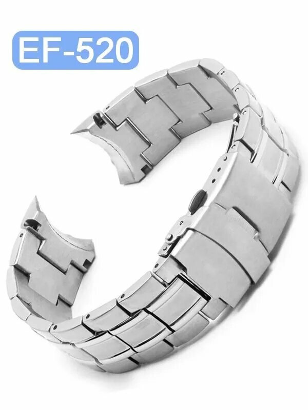 Металлический ремешок для часов Casio Edifice EF-520, Браслет из нержавеющей стали
