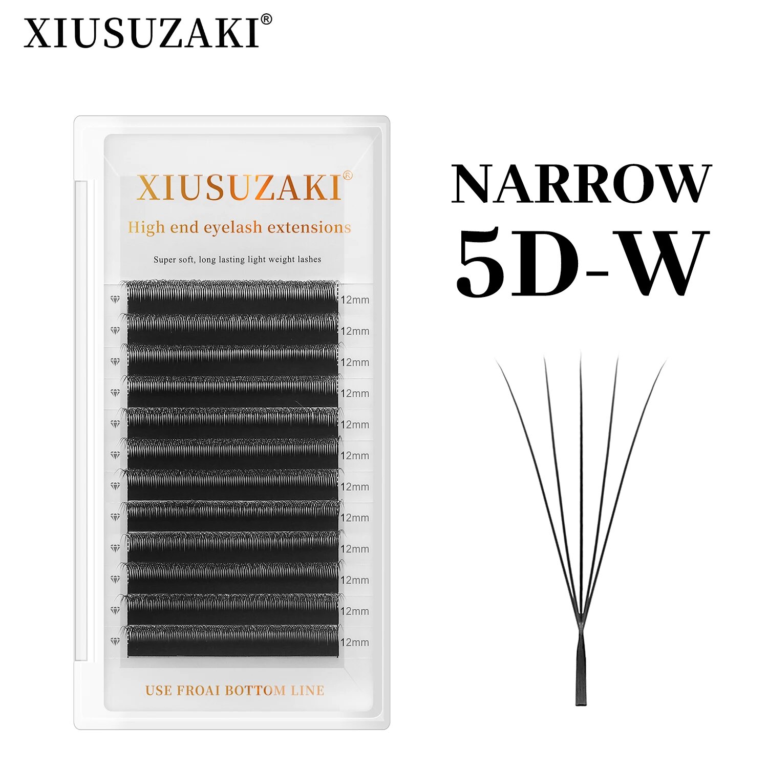 XIUSUZAKI ресницы 5D-W, изгиб C, 11 мм