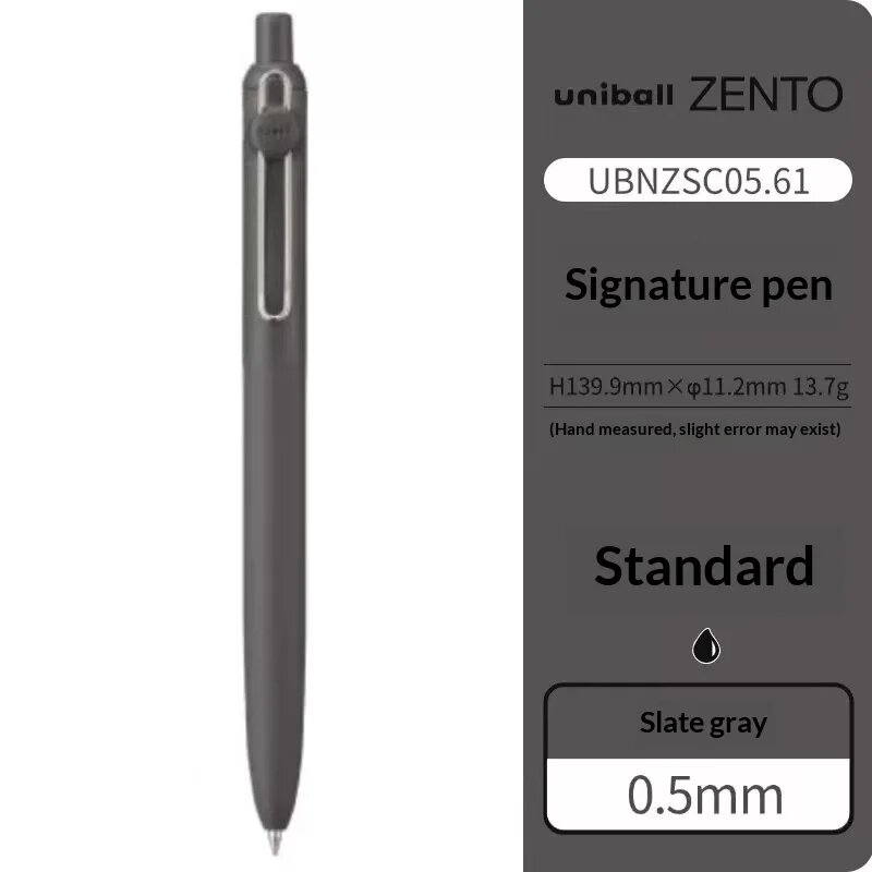 Uni-ball ZENTO Signature, 0.5mm, Slate gray
