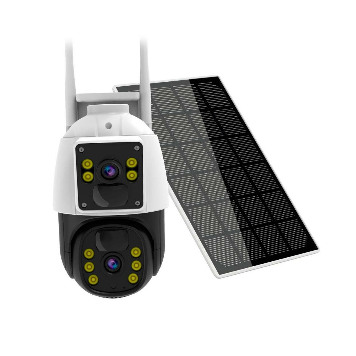 Уличная беспроводная 4G IP-камера СолярЛинк-4G-Dual K66(2MP) (Q23417BG6) 2MP с солнечной батареей 8Вт и аккумулятором 6000мАч, с записью на SD карту