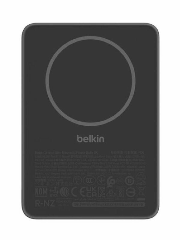 Внешний аккумулятор Belkin BoostСharge Magnetic Power Bank 5000mAh с кабелем USB-C-USB-C 60см. Цвет: черный