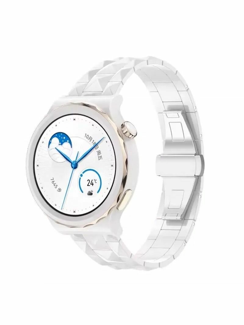 Керамический ремень "Талия" для Huawei Watch GT 2/3/4/5/6 Pro Sport, 20/22мм, 41/42/46мм