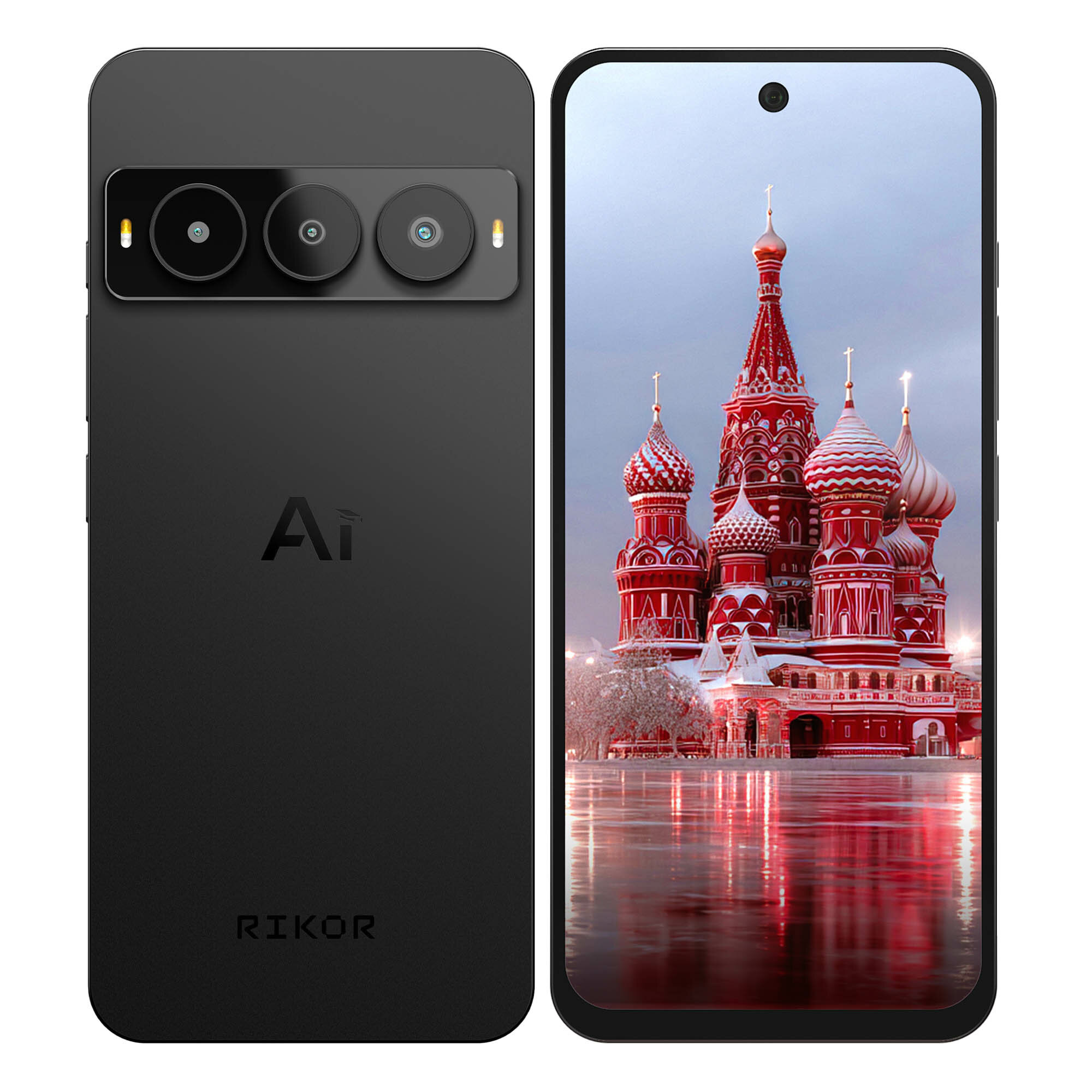 Rikor Смартфон NEURO S3 Ростест (EAC) 6/128 ГБ, Nano-SIM, eSIM, черный, черный матовый