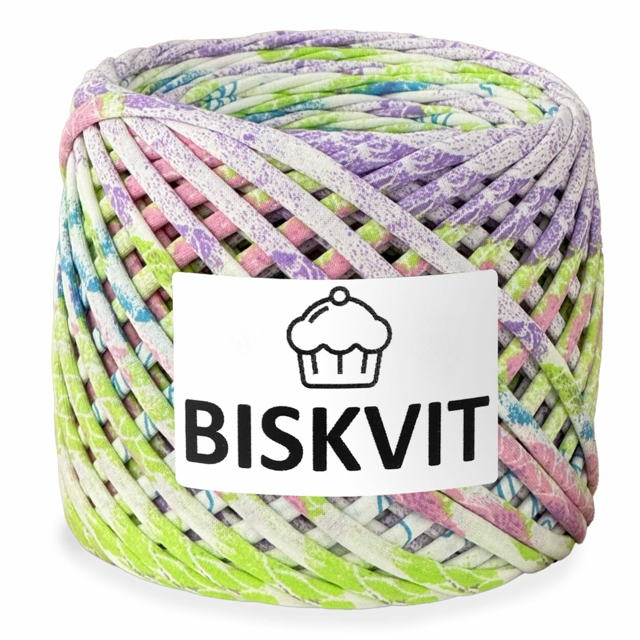 Пряжа Бисквит, Biskvit трикотажная, 330г, 100м, 100%хлопок, Букет (8477) 1 шт