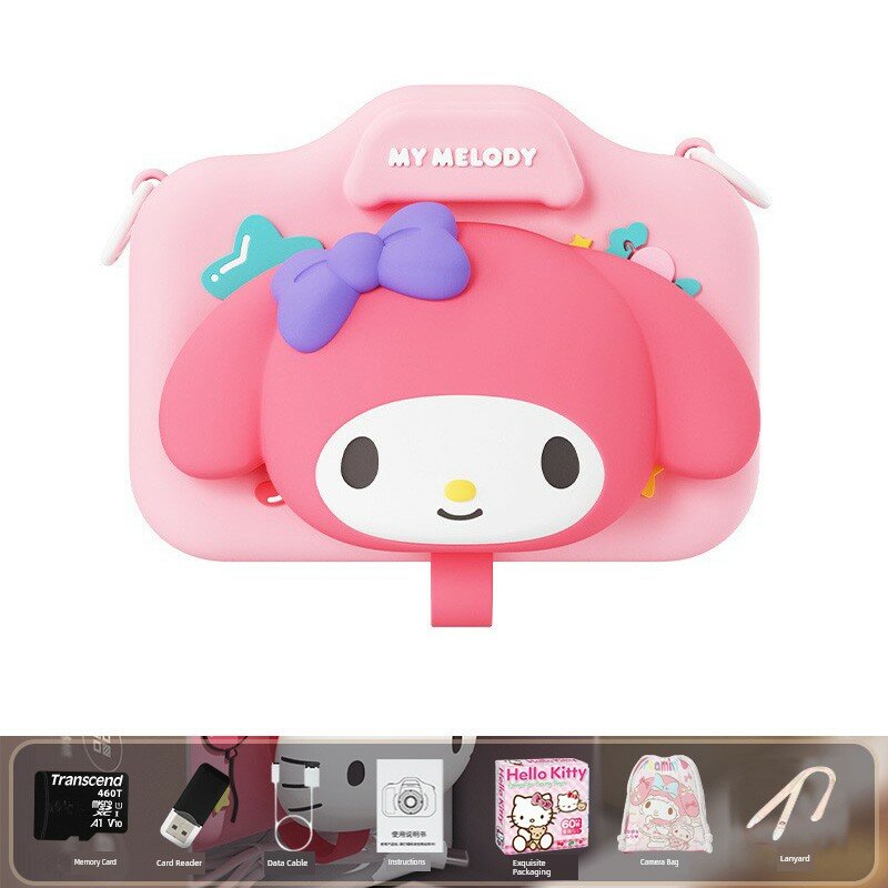 Игрушечная камера My Melody с 32 ГБ памяти, объективной крышкой и сумкой-органайзером - подарок ко дню рождения для