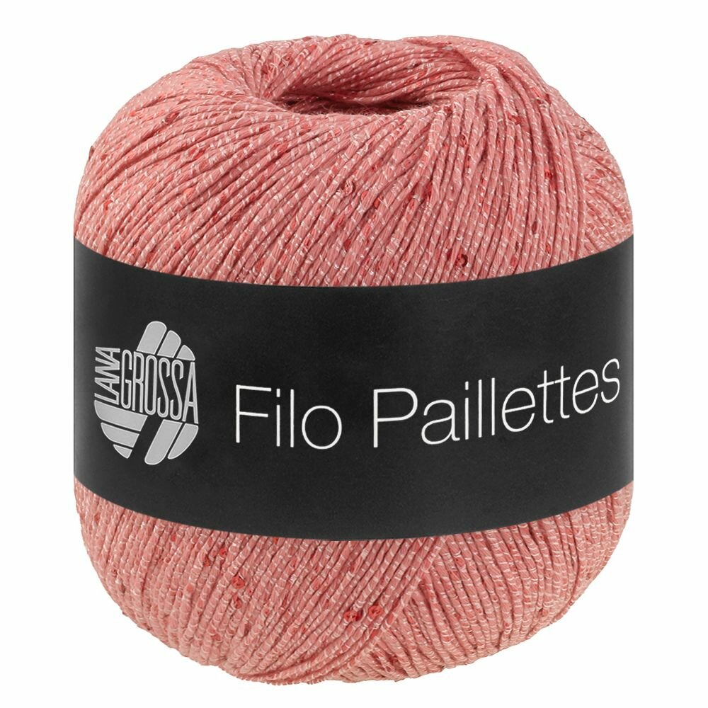 Пряжа для вязания Lana Grossa Filo Paillettes (06 Lachs) 4 мотка по 50 г/155 м