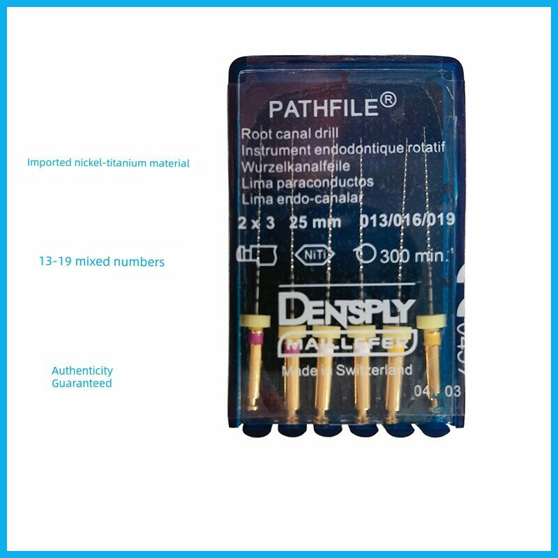 Файлы для канальных операций Dentsply Pathfile, файлы Dentsply PA, стоматологические никель-титановые эндодонтические