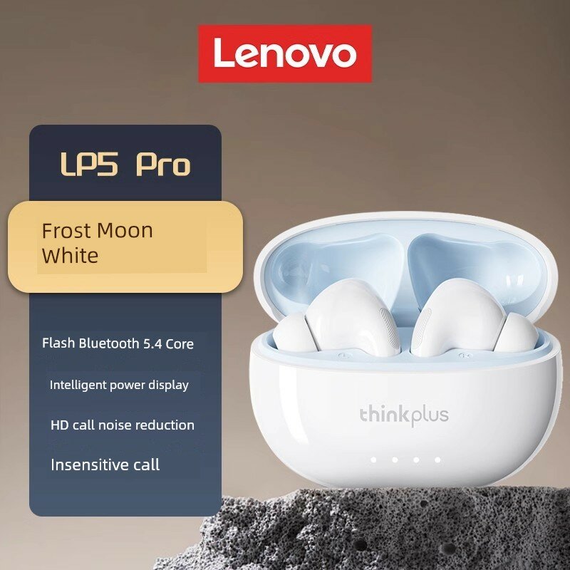 Lenovo LP5 Беспроводные наушники с улучшенной версией: шумоподавление, Bluetooth 5.4, двойной режим, драйвер 13 мм -