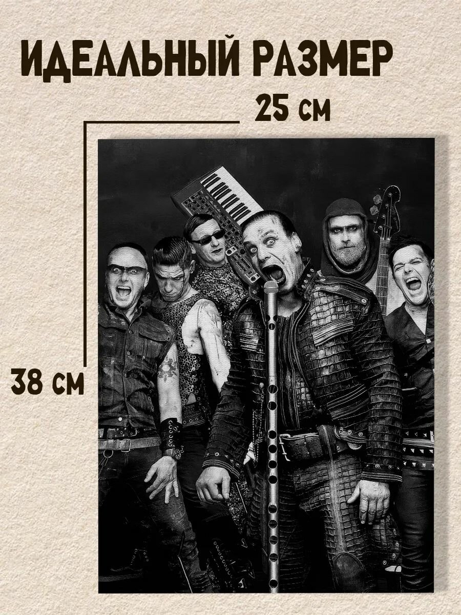 Картина на стену Rammstein, на подрамнике, 1шт, 38х25 размер. — фото 1