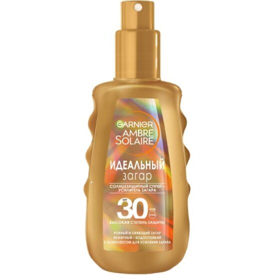 Солнцезащитный спрей-проявитель загара Garnier Ambre Solaire SPF30 Идеальный загар, 150 мл