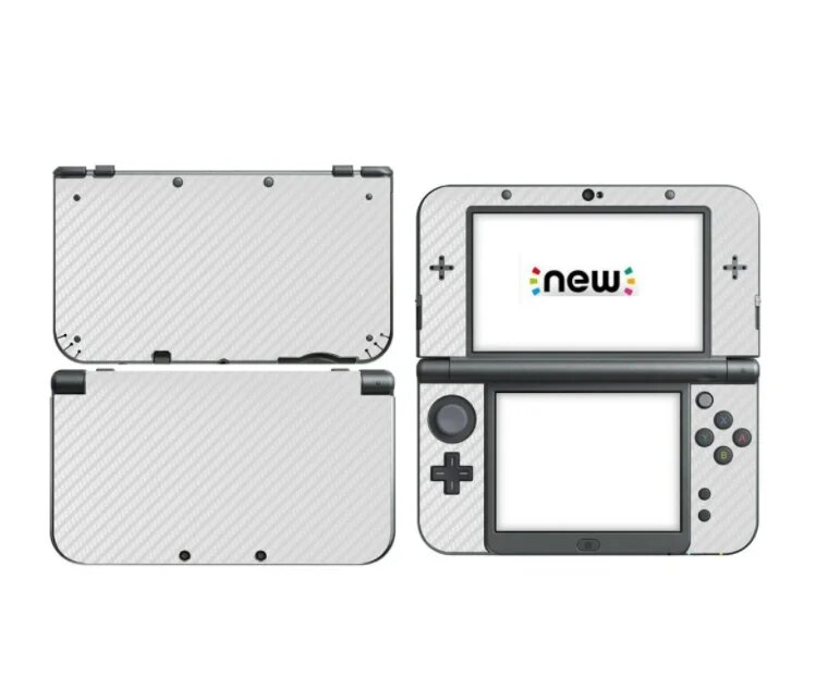 Наклейка на Nintendo 3DS LL, белый карбон
