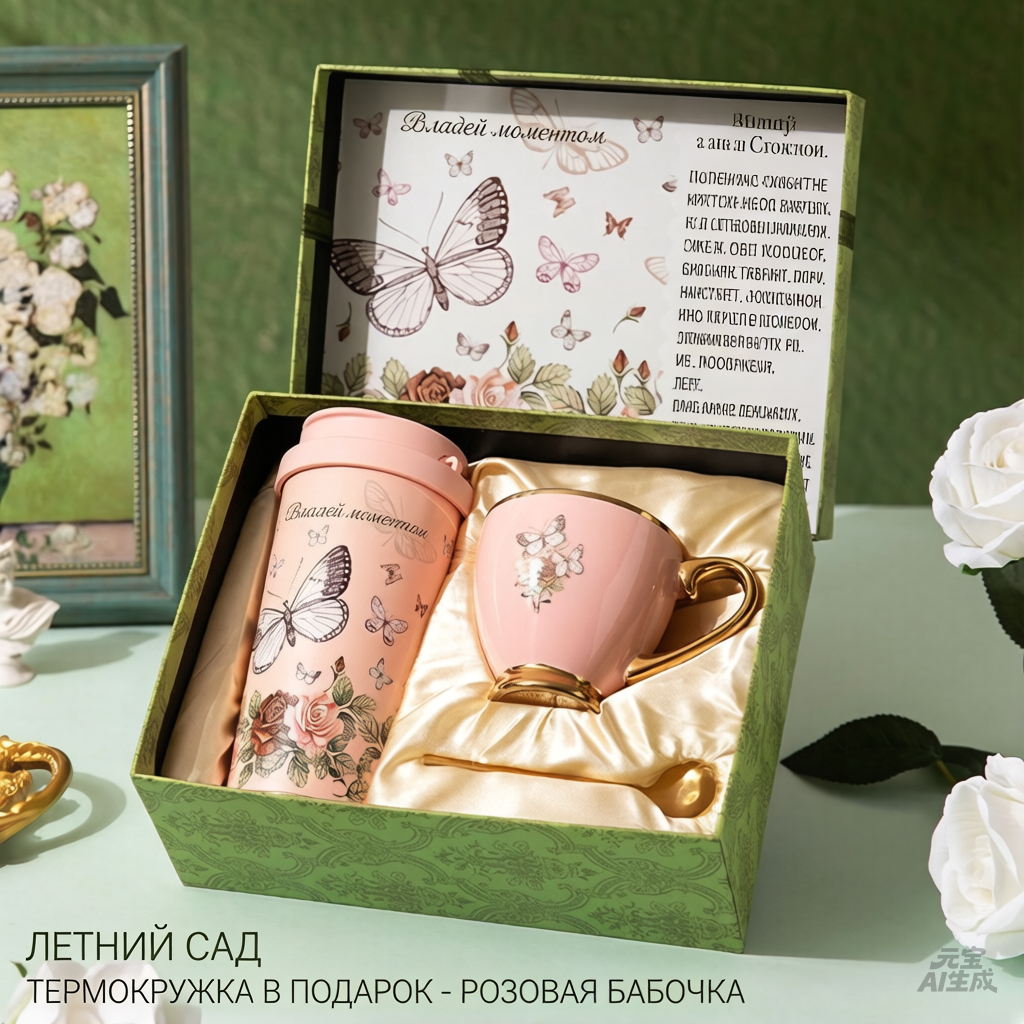 Термокружка Ван Гог Ландыши – стильный дизайн, изысканный подарок на день рождения
