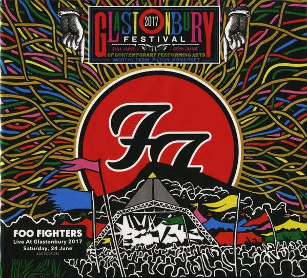FOO FIGHTERS - LIVE AT GLASTONBURY Festival UK 2017 Concrete and Gold Tour 2CD (аудио диск, Digipak, концерт)