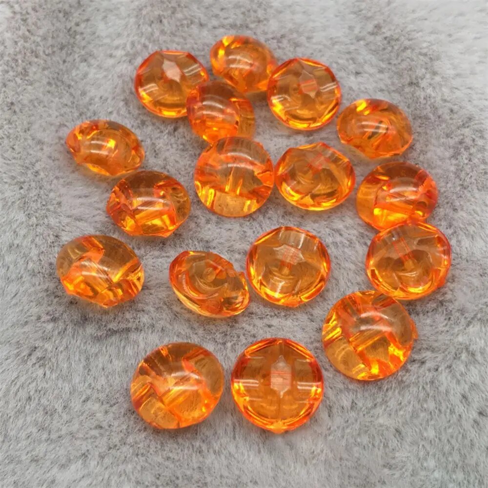 Оранжевые акриловые пуговицы 12 мм, B40-50pieces-C