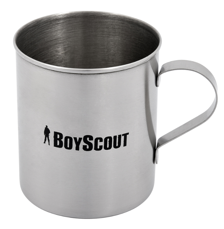 Термокружка BoyScout 200 мл, складная ручка-карабин, нержавеющая сталь