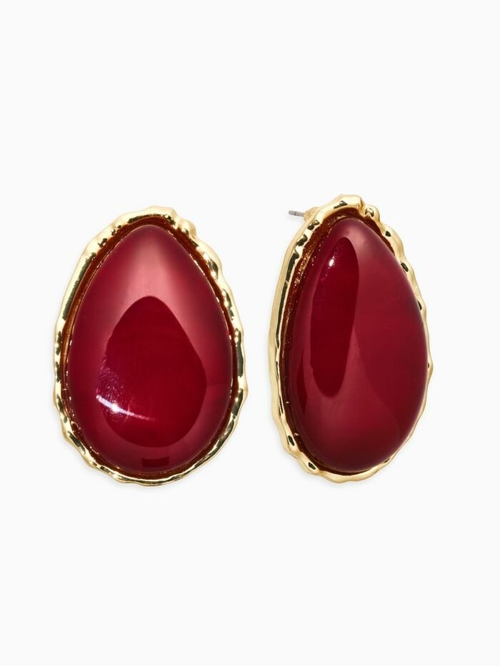 Серьги Винтаж , капля, бордовые золотистый