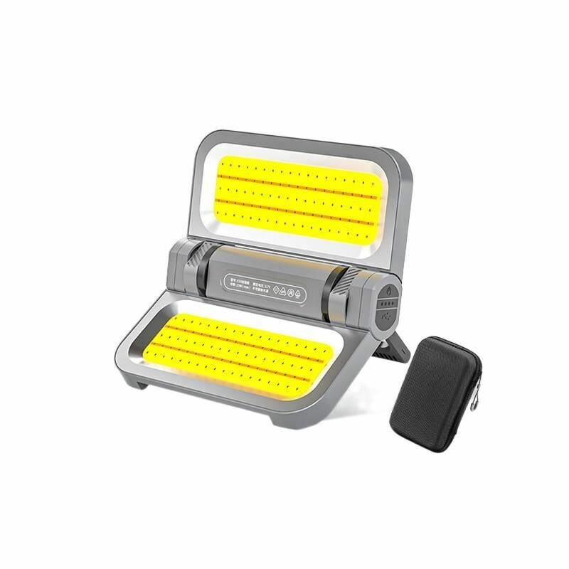 Аварийный светильник, для дома/леса, USB-С, до 50 ч работы, серый металлик