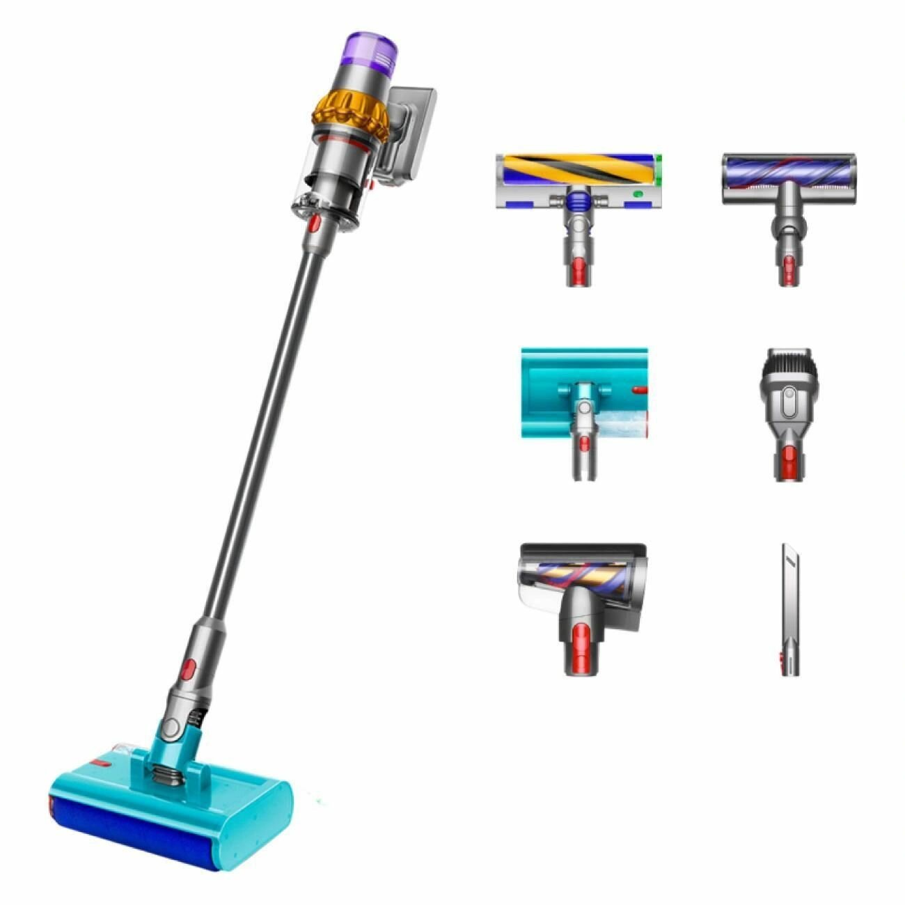 Пылесос вертикальный Dyson V15 Detect Submarine SV47 Yellow/Nickel