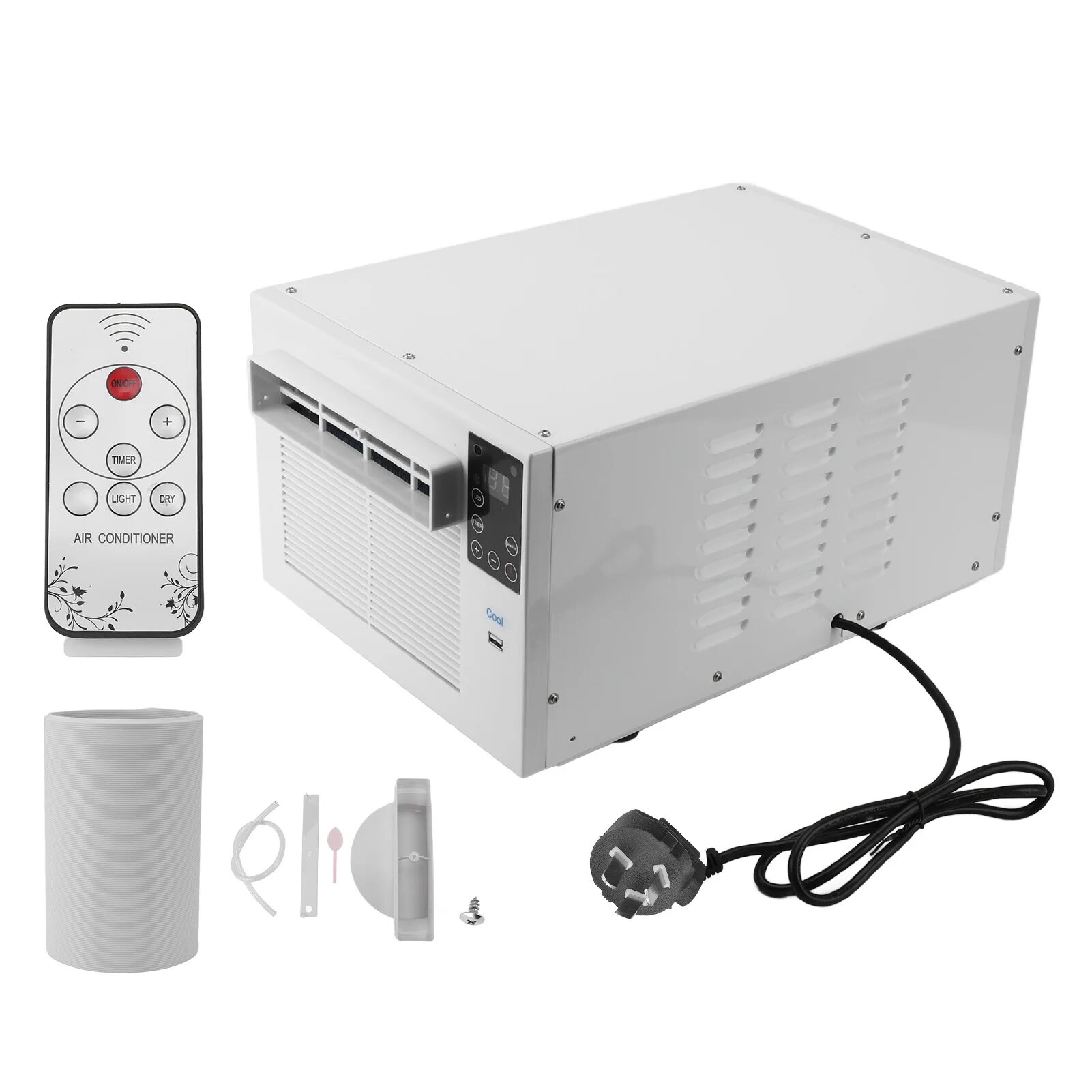Переносной кондиционер энергосберегающий 1900 BTU 280 Вт мини мобильный с пультом дистанционного управления для дома, общежития, офиса, кемпинга, питомцев - AU 220V