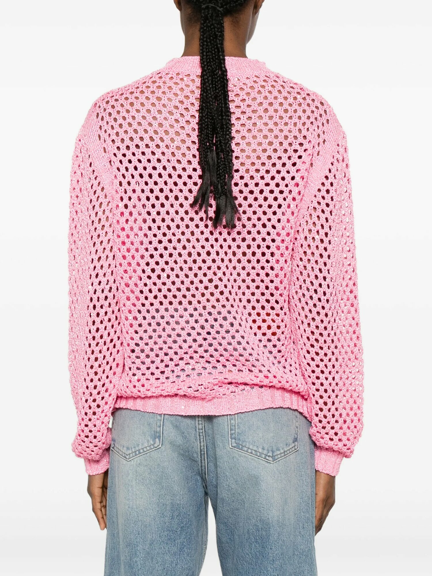 Свитер AKEP Sequin-embellished open-knit sweater, размер 46, , pink — фото 1