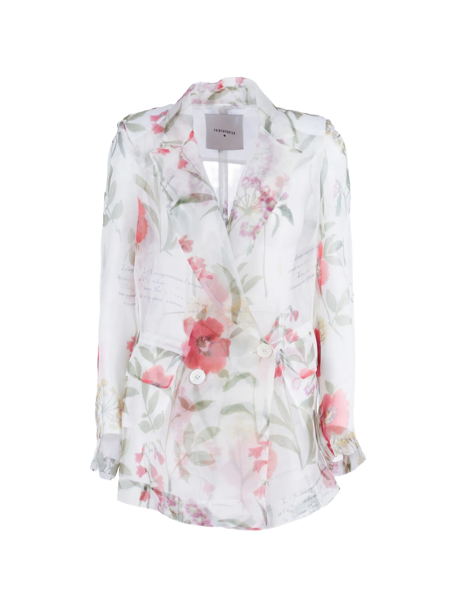 Пиджак Floral-print organza blazer