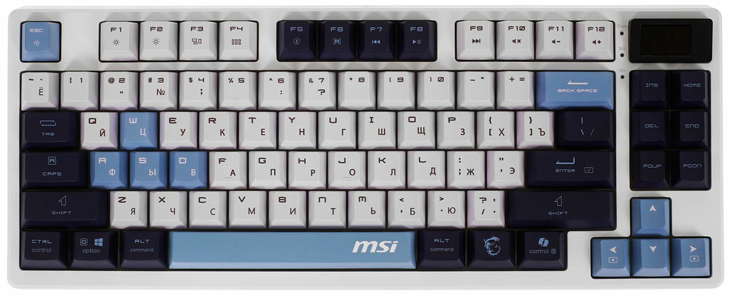 Клавиатура MSI GAMING RU FORGE GK600 TKL W SKY RU