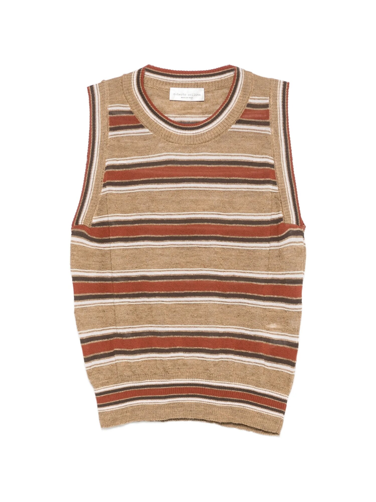 Топ Striped knitted tank top