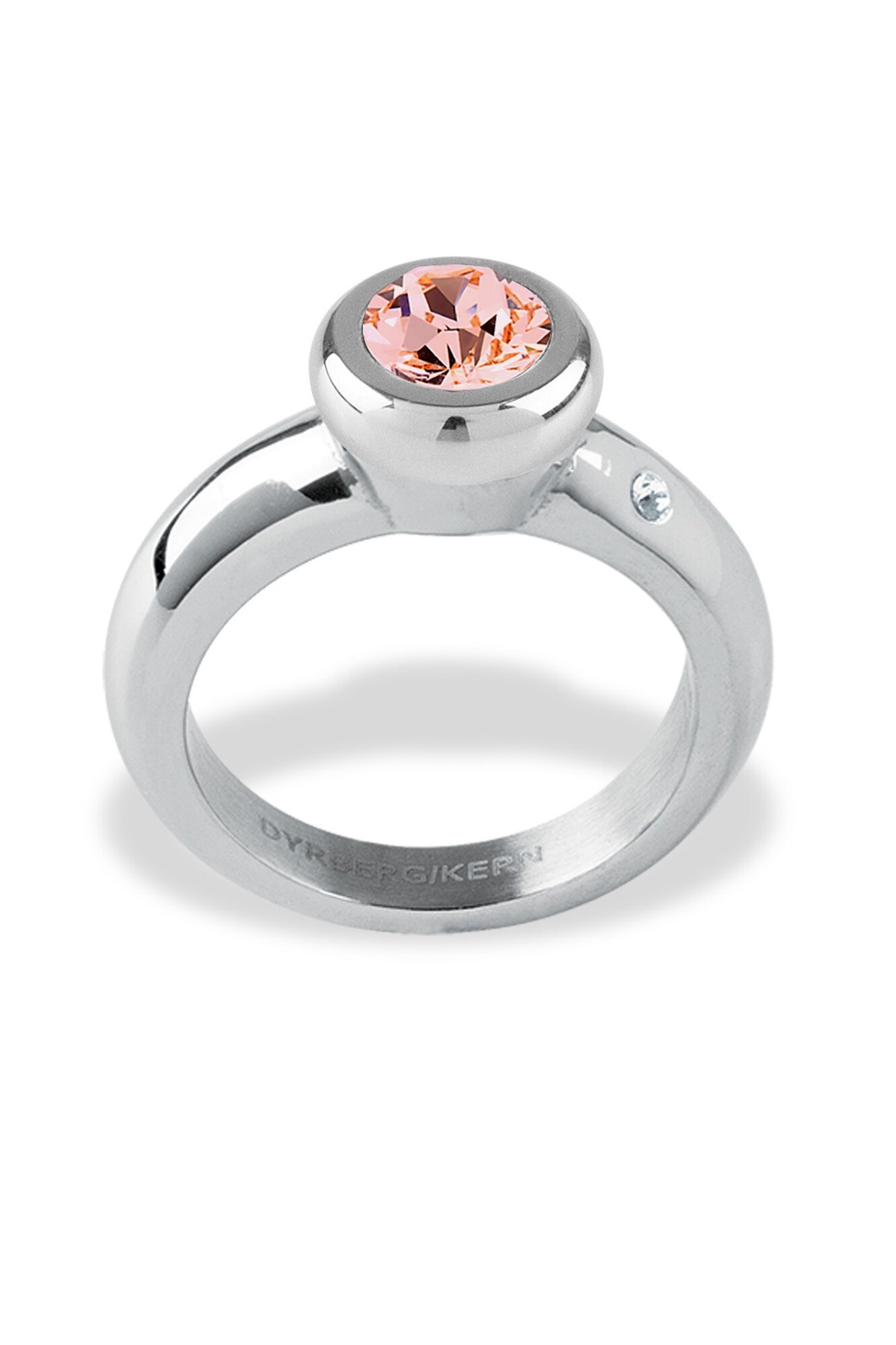 Топпинг на кольцо, кристаллы Swarovski, ширина 1 мм, розовый — фото 1